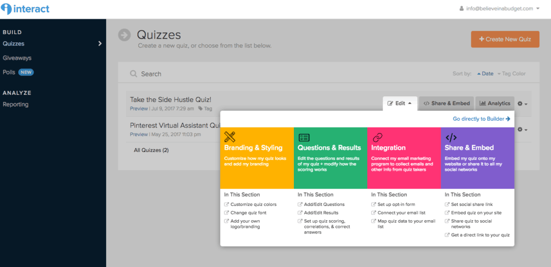 Take a Side Hustle Quiz with Interact